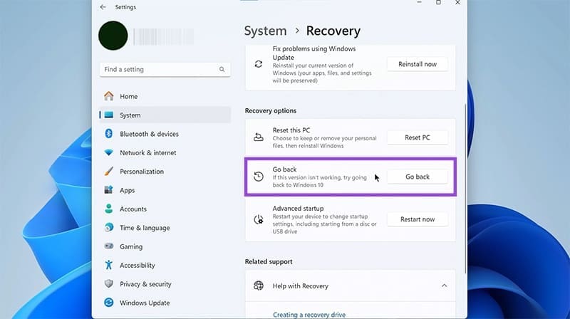 Windows 11 24H2 업데이트 23H2로 롤백하는 방법 - VPN Cboard